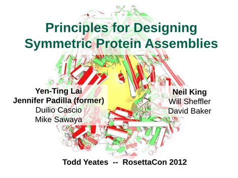 pdf principles for designing symmetric protein assemblies forming