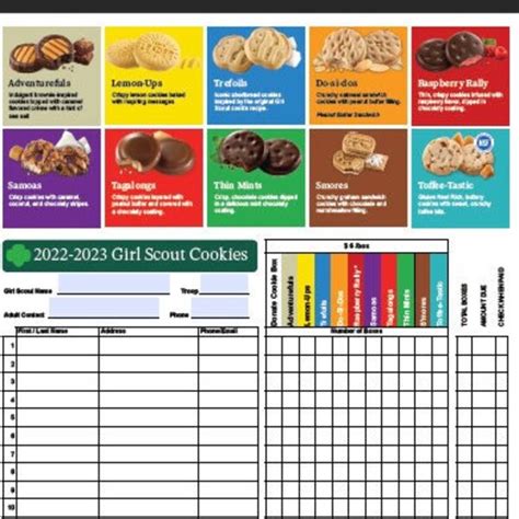 2023 Girl Scout Cookie Order Form Etsy