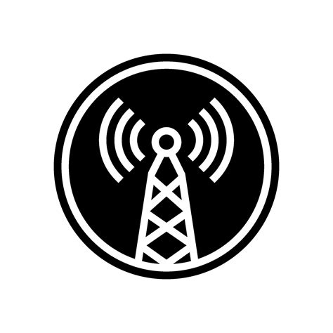 Electromagnetic Interference Label Glyph Icon Illustration 47629123