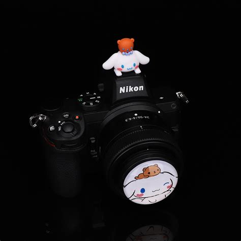 玉桂大耳狗相机卡通镜头盖热靴m50适用佳能200d小痰盂49mm52 58虎窝淘