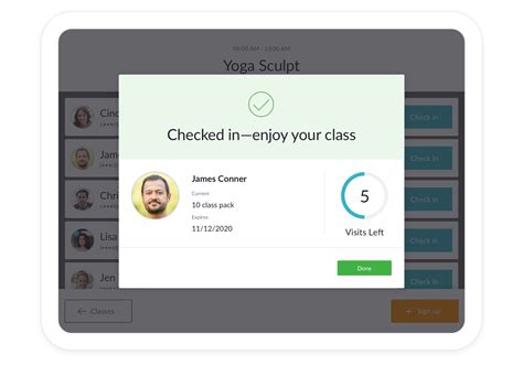 Class Check In App Mindbody