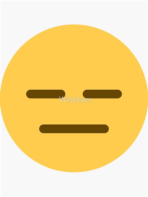 Expressionless Face Emoji Sticker By Winkham Redbubble