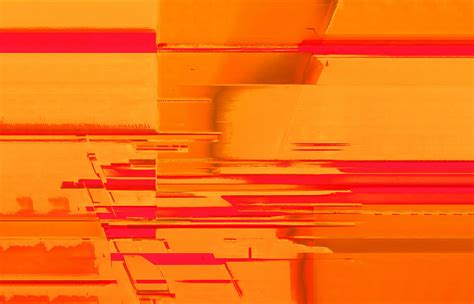 Distorted Fusion Abstract Orange And Red Color Scheme With Glitchy