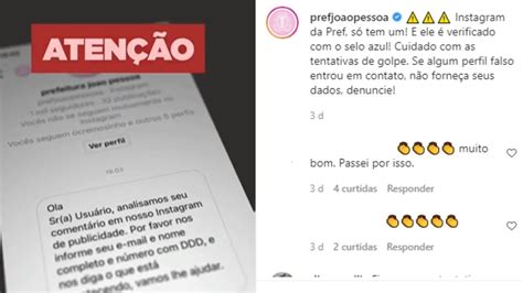 Prefeitura De João Pessoa Alerta Para Perfil Falso Que Pede Dados