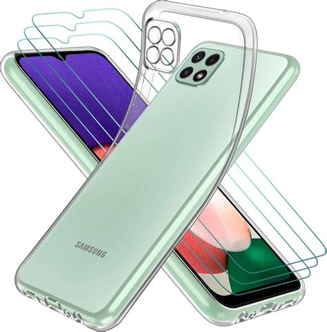 ivoler Coque pour Samsung Galaxy A22 5G avec 3 Pièces Protection Écran