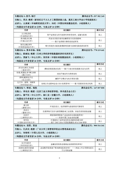 中国数量经济学会2021（郑州）年会 会议手册中国社会科学院数量经济与技术经济研究所