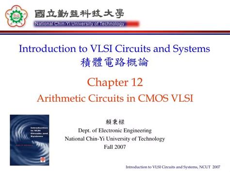 Ppt Chapter 12 Arithmetic Circuits In Cmos Vlsi Powerpoint