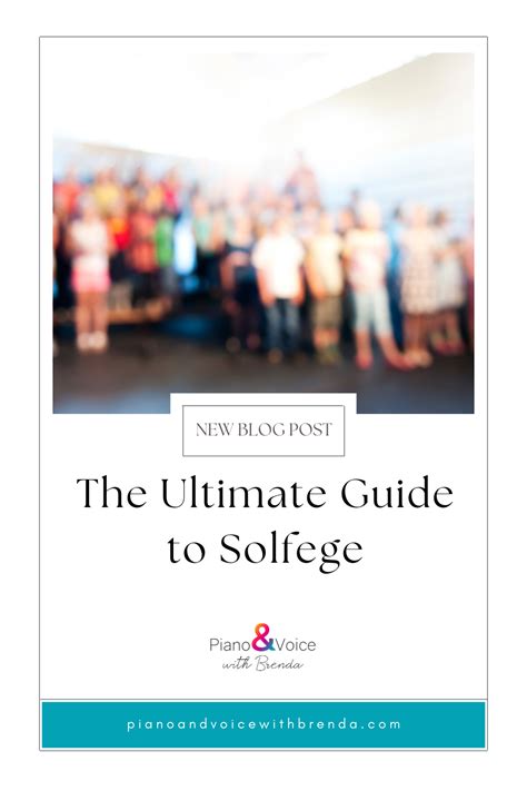 Solfege Made Easy For Singers Solfege Music Theory Music Education