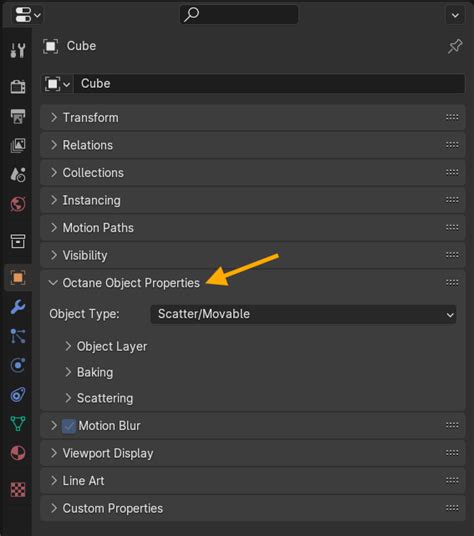Octane Object Properties