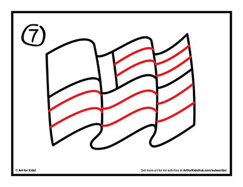 Waving American Flag Drawing Cliparts Co