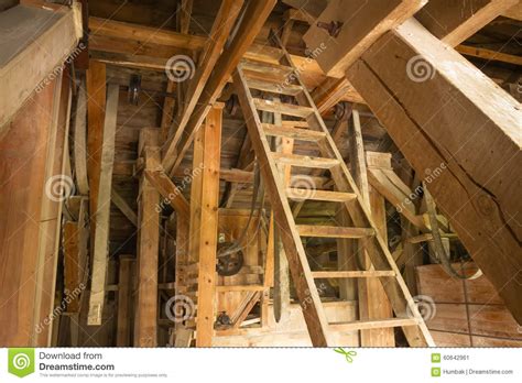 Inside Old Mill Stock Image Image Of Wooden Home Empty 60642961
