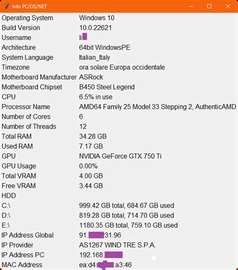 GitHub elektronoide Info PC OS Net Info PC OS NET è un applicazione Python che raccoglie e
