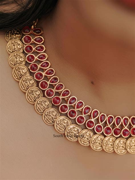 Ruby Design Necklace South India Jewels Online Shop