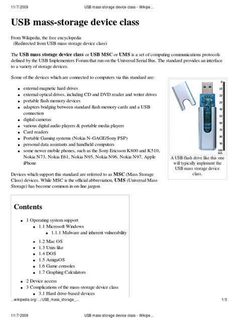 Usb Mass Storage Device Class Wikipedia The Free Encyclopedia Pdf