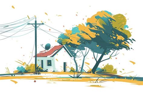 Wind And Trees With Leaves Premium AI Generated Vector