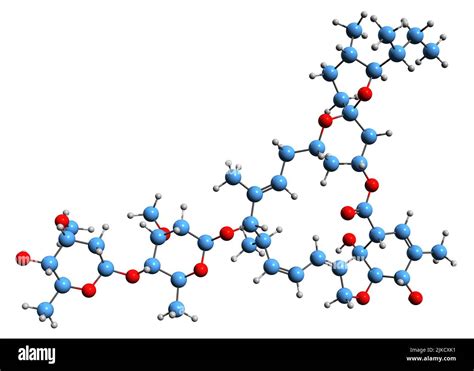 3d Image Of Ivermectin Skeletal Formula Molecular Chemical Structure