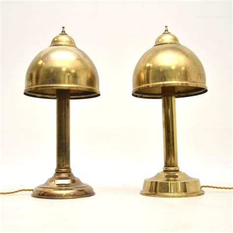 Pair Of Vintage Brass Table Lamps Retrospective Interiors Retro