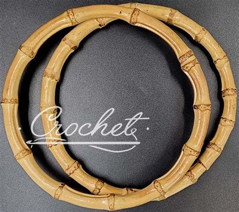 UchwytyrĄczki Do Torebki Bambusowe Jasne średnica 17cm Crochet