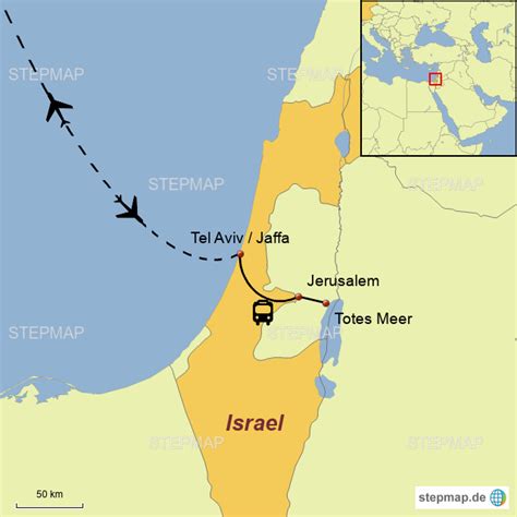 Stepmap Israel Landkarte Für Israel