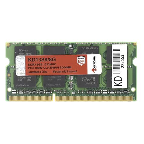 Memoria Ram Keepdata 8gb Ddr3 1333mhz Notebook Cia Da Informática