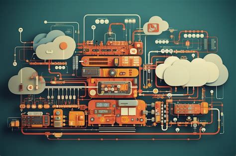 premium photo digital cloud computing technology