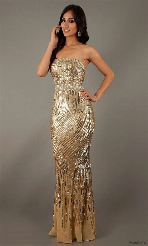 Vestidos De Fiesta Dorados ¡bonitas Ideas Vestidos Moda 2019 2020