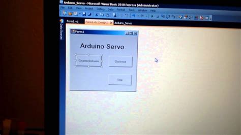 Using Visual Basic And Arduino To Control Servo Motor Youtube