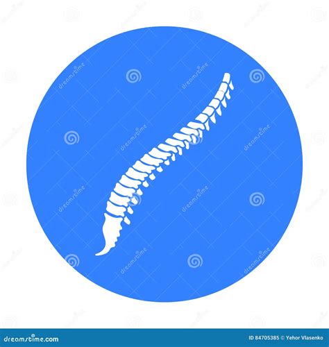 Spine Icon In Black Style Isolated On White Background Organs Symbol