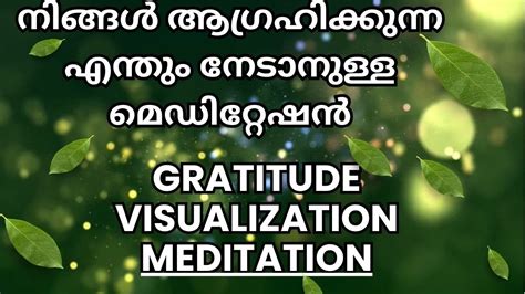 Gratitude Visualization Meditation Malayalam Asha Saji Youtube