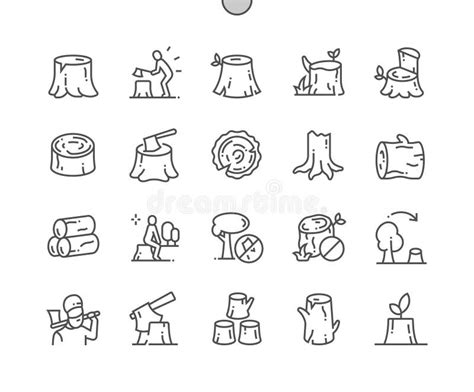 Tree Cutting Line Icons Stock Illustrations 266 Tree Cutting Line Icons Stock Illustrations