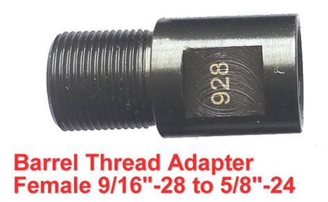 Barrel Thread Adapter To Convert 5 8 24 Female To 1 2 28 Male One