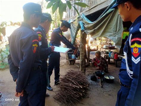 ဆင်ပေါင်ဝဲမြို့ရှိ နေအိမ်များ မီးဘေးလုံခြုံရေးအတွက် တစ်အိမ်တက်ဆင်း မီးသတိမူရေး ကွင်းဆင်းစစ်ဆေးခ