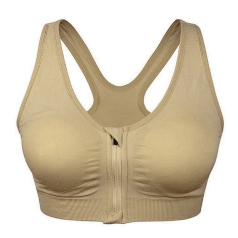 Plus Size Women Brasfront Zipper Full Cup Padded Sports Bras