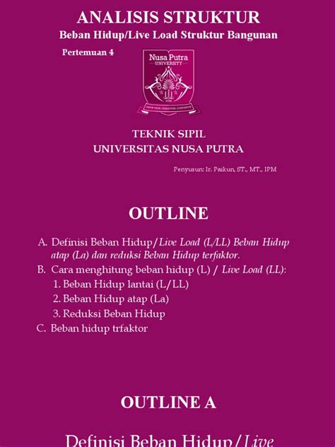 Beban Hidup Live Load Struktur Bangunan Pdf