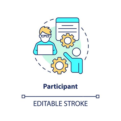 Participant Concept Icon Color Cooperation Circle Vector Color