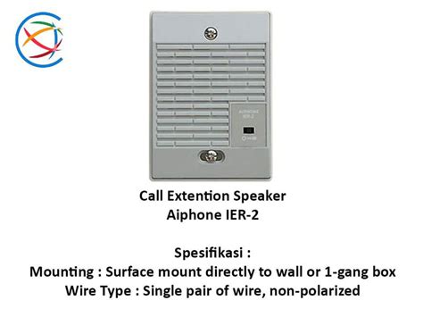 Call Extension Speaker Aiphone Ier 2