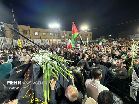 تصاویر وداع اسلامشهری ها با پیکر سردار شهید امان‌اللهی