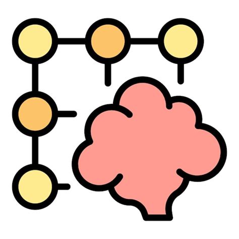 Icône De Cerveau Actif Contour Vecteur Esprit Humain Brainstorming