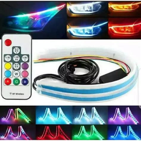 2PCS DRL Car Daytime Running Light LED Flexible Waterproof Strip Auto