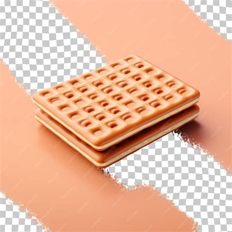 웨이퍼 비스킷이 있는 투명한 배경 프리미엄 Psd 파일