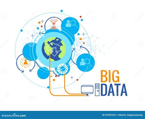 Data Analytic And Big Data Concept Vector Illustration Stock Vector Illustration Of Connection