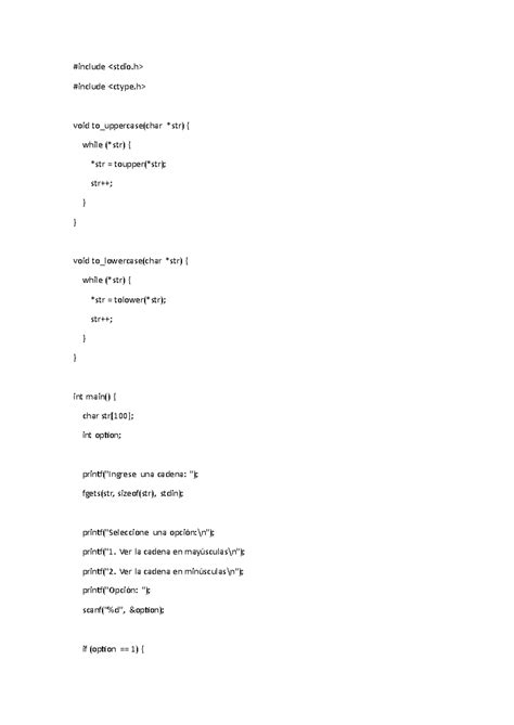 Include Include Include Void Touppercasechar Str While Str