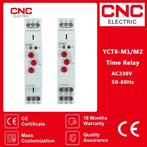 Cnc 16a Multifunction Timer Relay With 10 Function Choices Ac 230v Din Rail Type Time Delay 