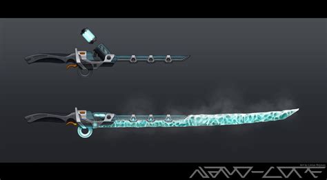 Scifi Ice Katana By Nano Core On Deviantart Anime Weapons Sci Fi