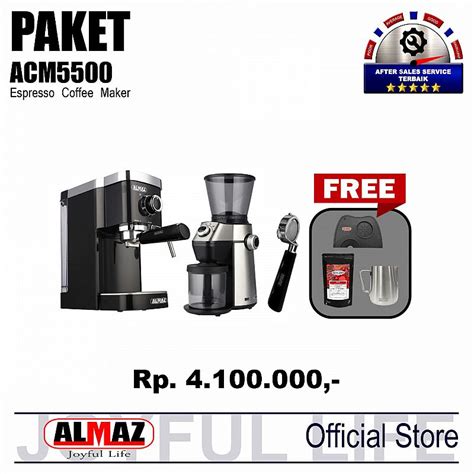 Bundle Paket Mesin Kopi Almaz ACM5500 Dengan Mesin Grinder Almaz