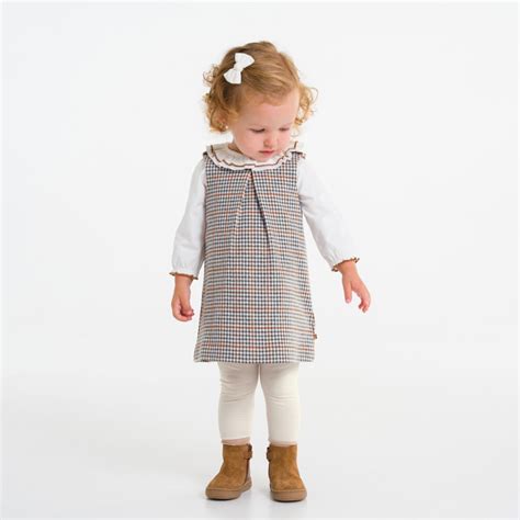 Robe Chasuble à Carreaux Fantaisie Bébé Fille Okaïdi And Obaïbi