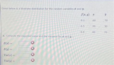 solved given below is a bivariate distribution for the