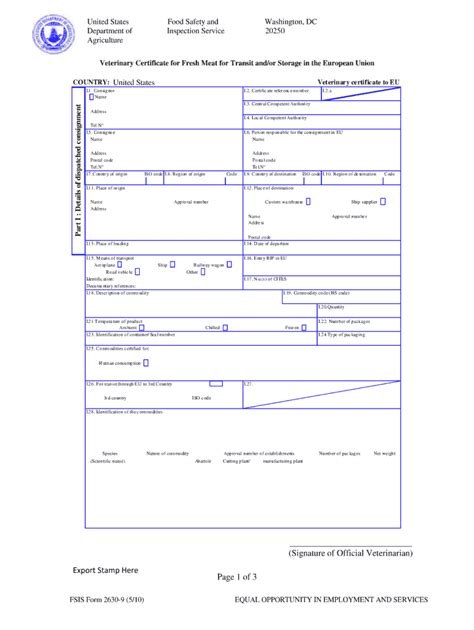 Form Usda Fsis Fill Online Printable Fillable Blank Pdffiller