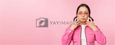 Image Of Angry Pissed Off Korean Adult Female Model Shaking Fists And