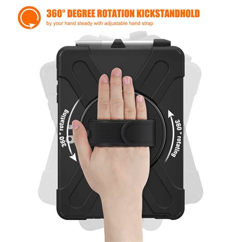 Microsoft Surface Go 4 3 2 Rugged Shockproof With Rotatable Kickstand Case Black Ga Tech